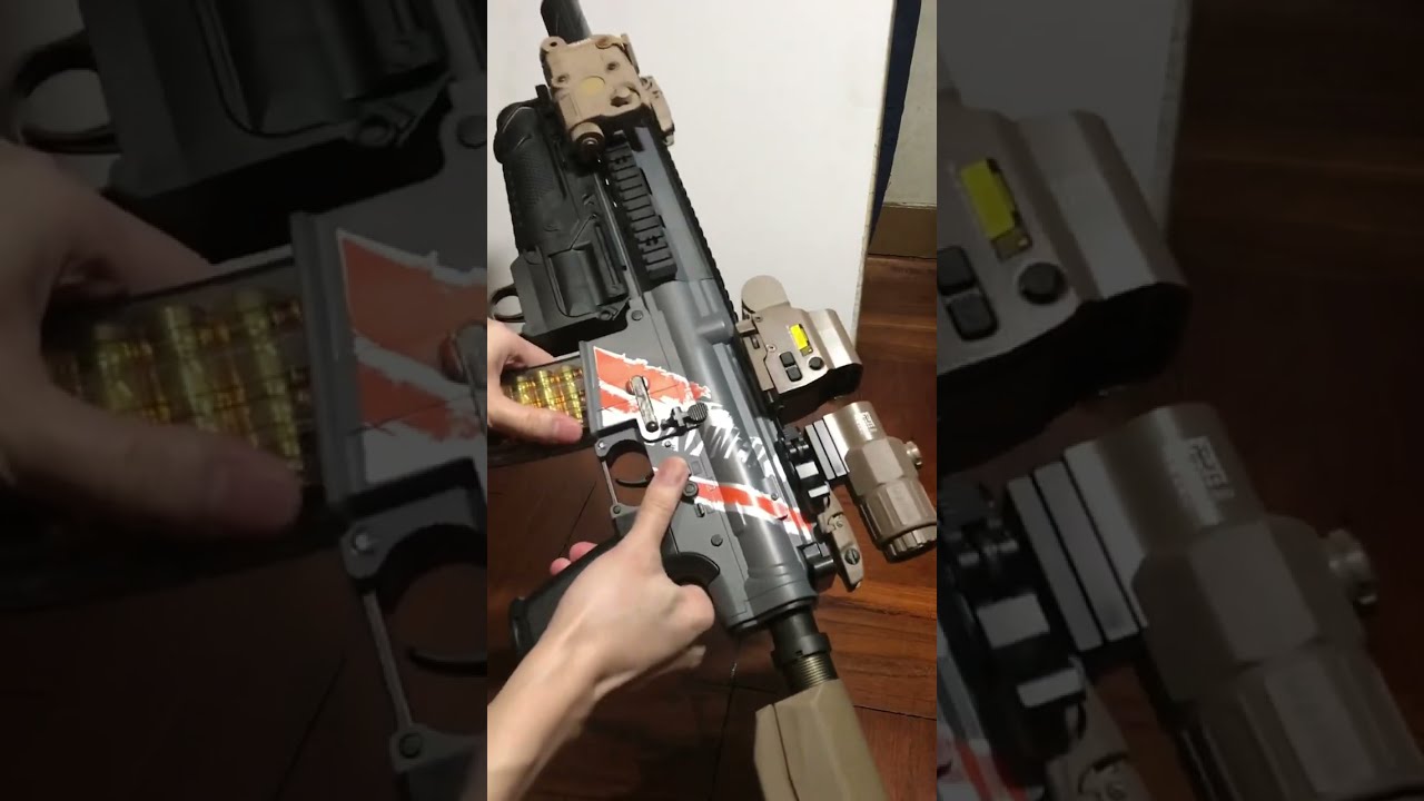 m416 / soft bullet blaster / nerf / 排莢 / eotech / fma / Magpul / toy ...
