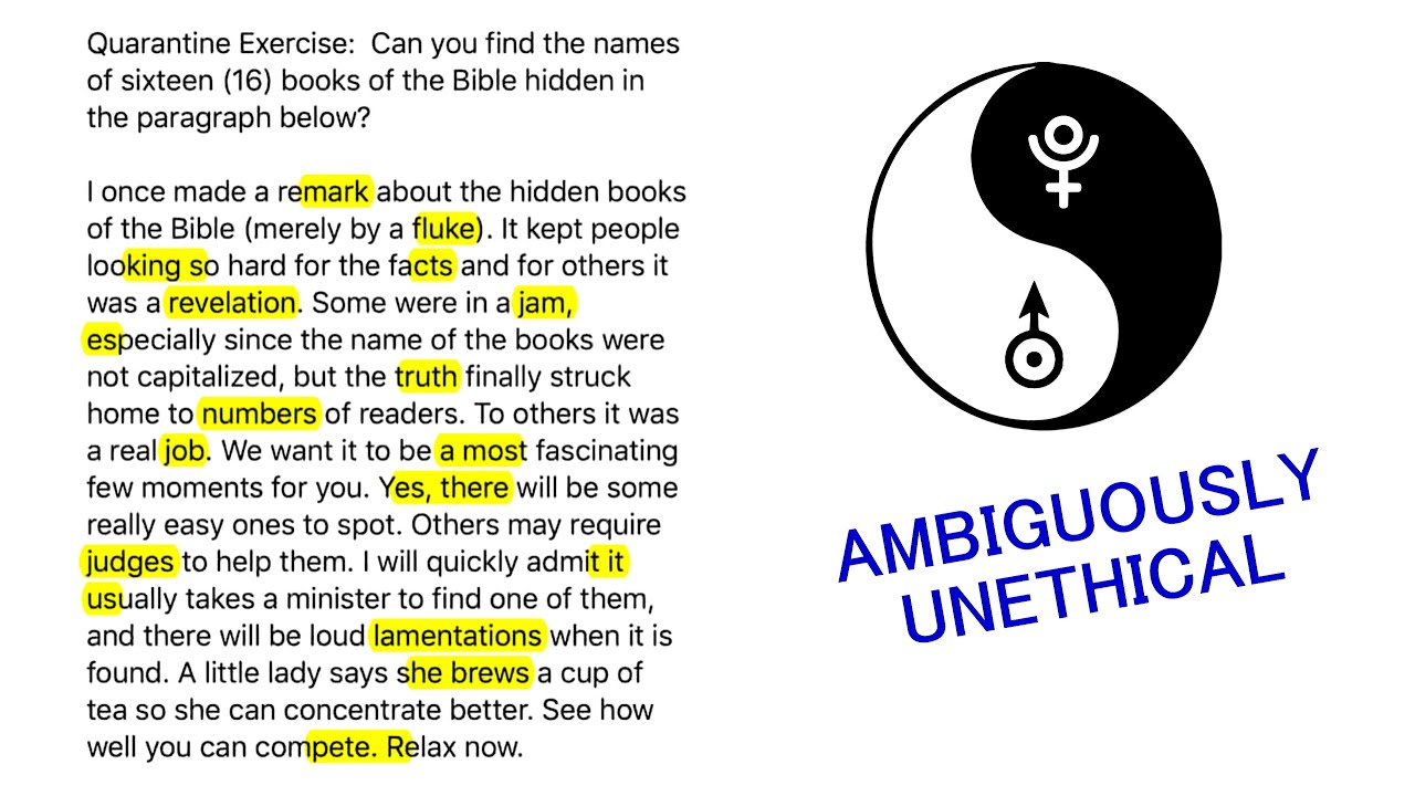 9 With The Internet Quarantine Exercise Sixteen 16 Bible 9 With The Internet Quarantine Exercise Sixteen 16 Bible