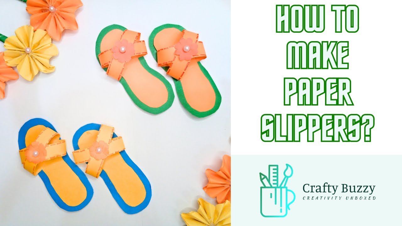 Paper Slippers | Fun and Easy Craft - YouTube