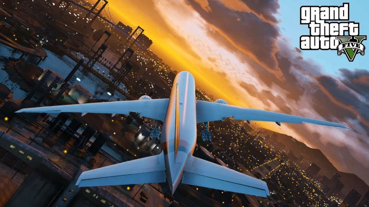 GTA 5 Emirates Airplane Gameplay | Best Airplane In GTA V | King Gamerz ...