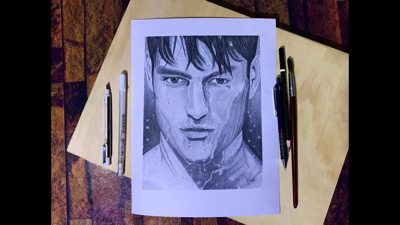 How to draw wet face | 1st ever try | Sketch | Art by hak - YouTube