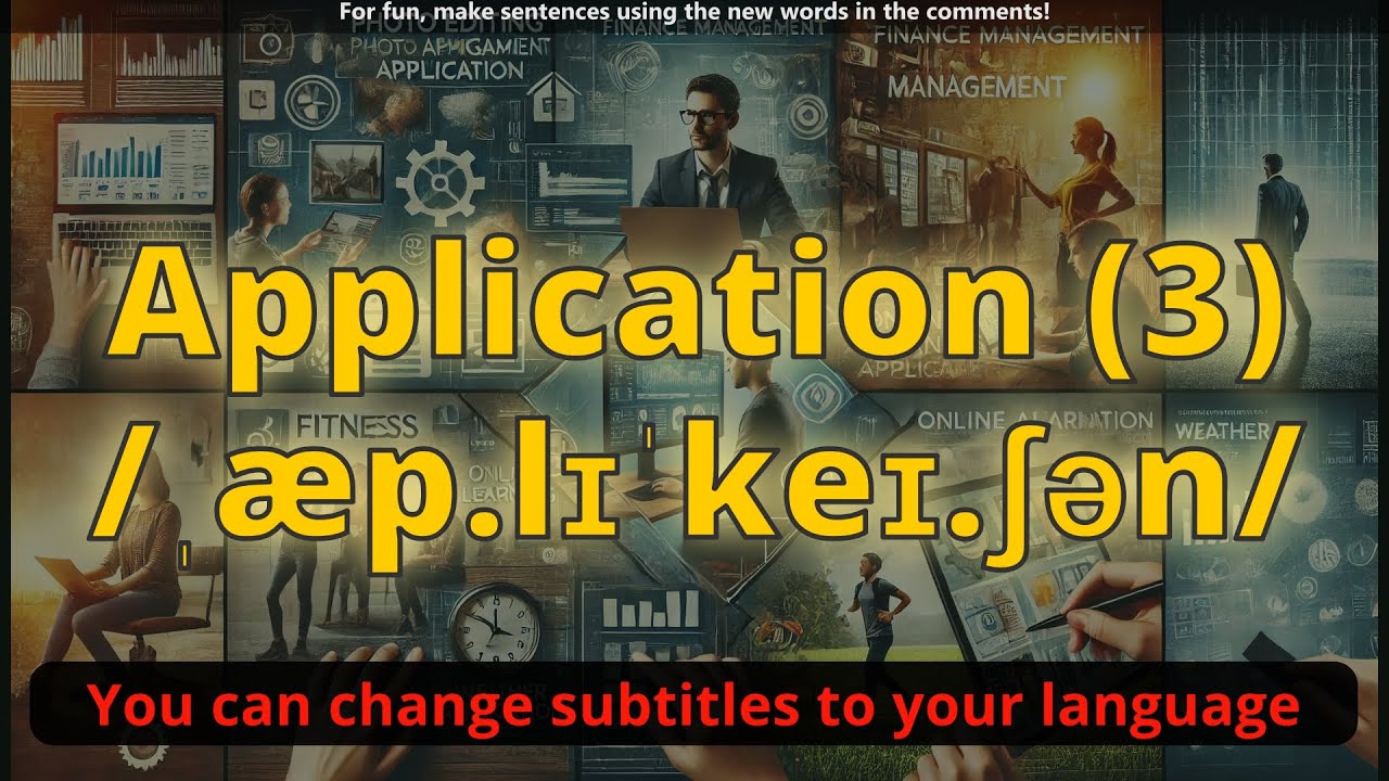 Application meaning (3) with 5 examples - YouTube