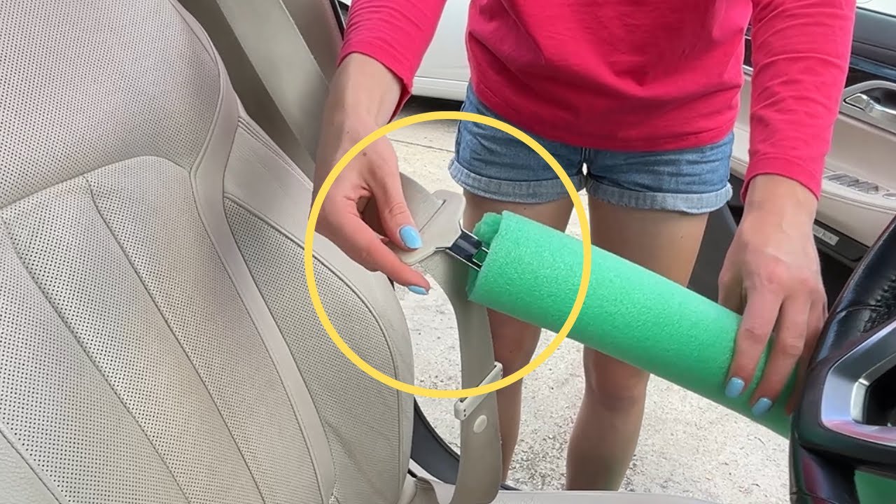 Use a pool noodle in your car. It will save you lots of time and nerves ...