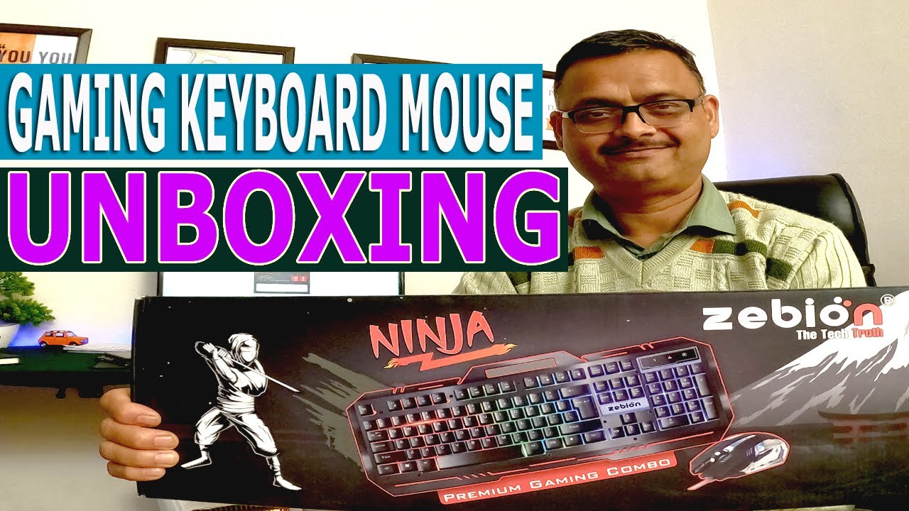 Best Budget Gaming Keyboard Mouse Combo Zebion Ninja - Unboxing - YouTube