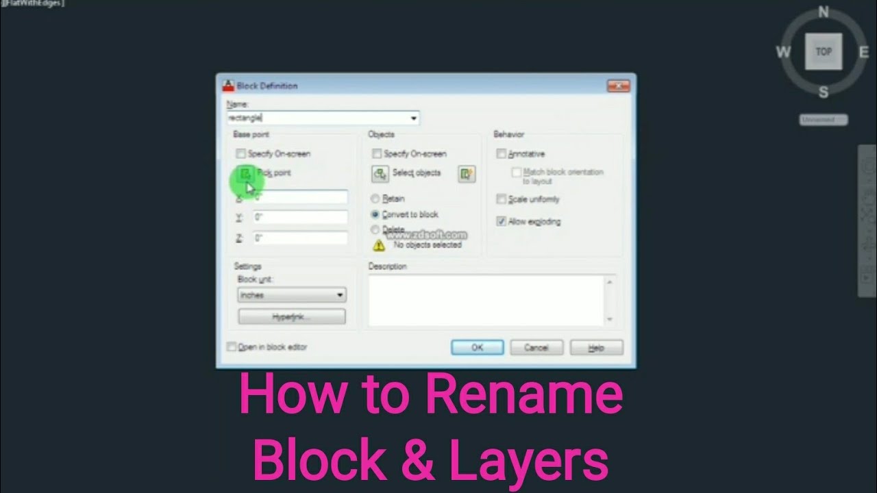 How to rename Block & Layers | #RenameBlock | #AUTOCAD - YouTube