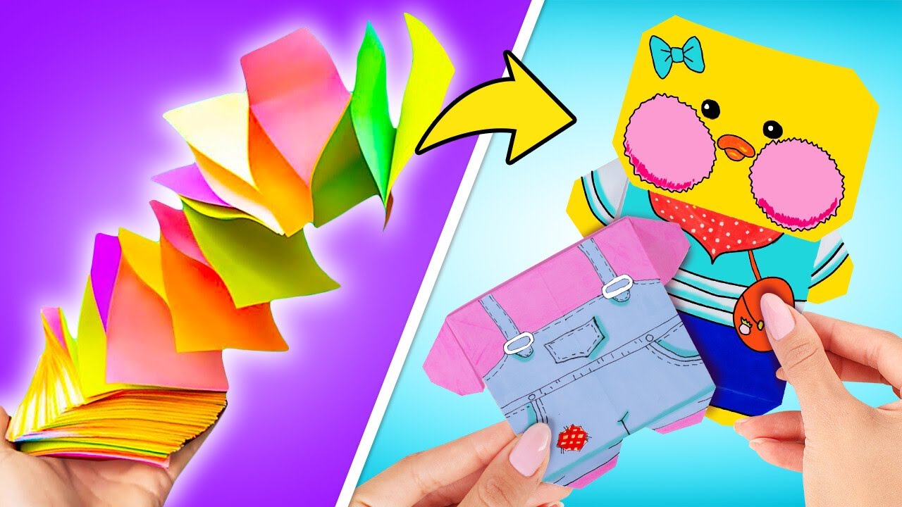 Easiest DIY Origami Duck Outfits💫 | Educational Crafts for Kids🌈 - YouTube