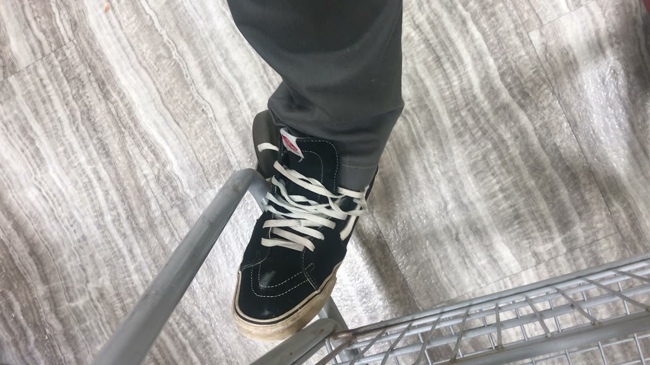 Grocery Shopping Wearing Hot Trashed Loose Vans Skateboarding Shoes ...
