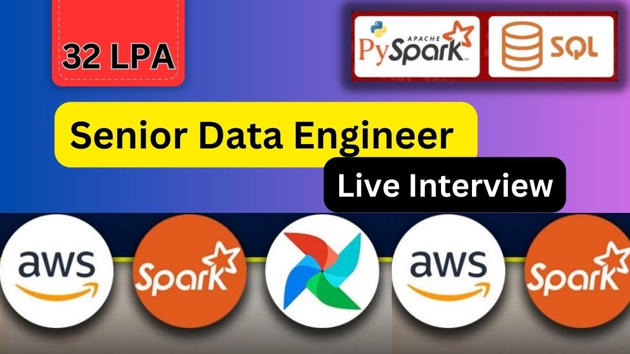 Data Engineer Live Interview Experience 3 9 Years Spark Python Sql Dsa Youtube