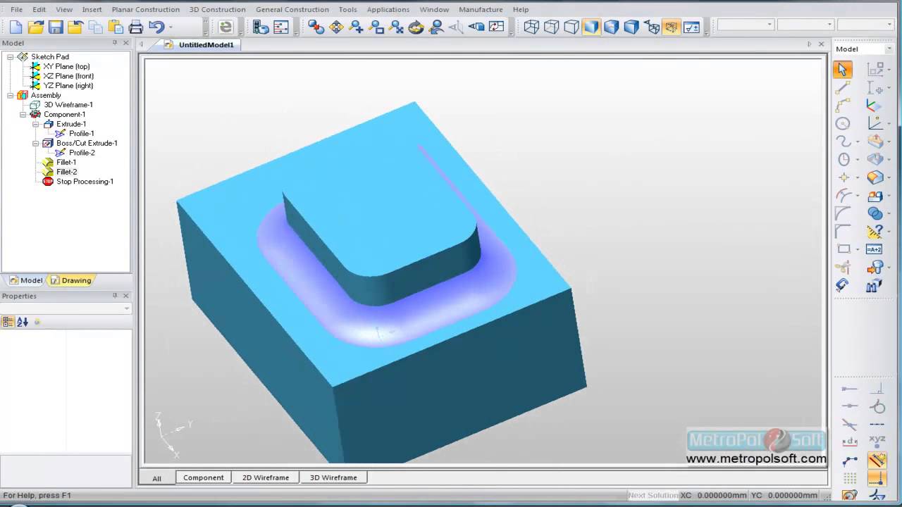Edgecam Part Modeler Fillet Radyus - YouTube