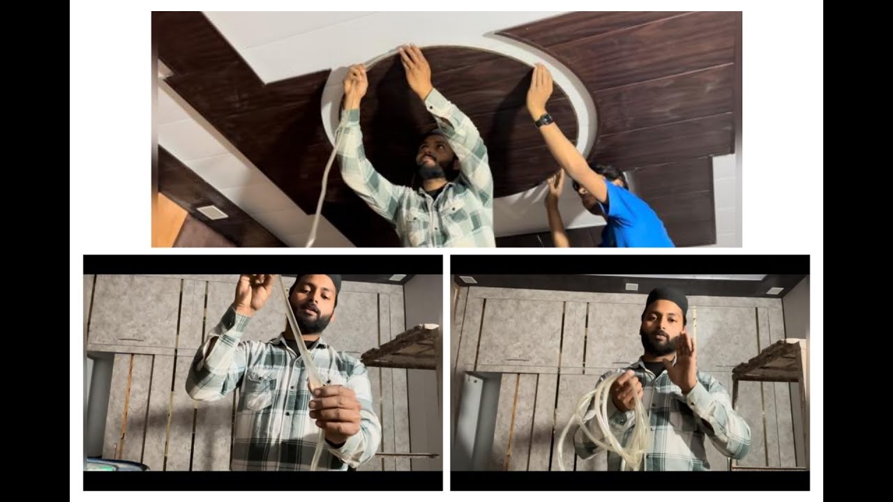 Pvc ceiling pr water level se round lene ka sbse Asaan tarika by ...