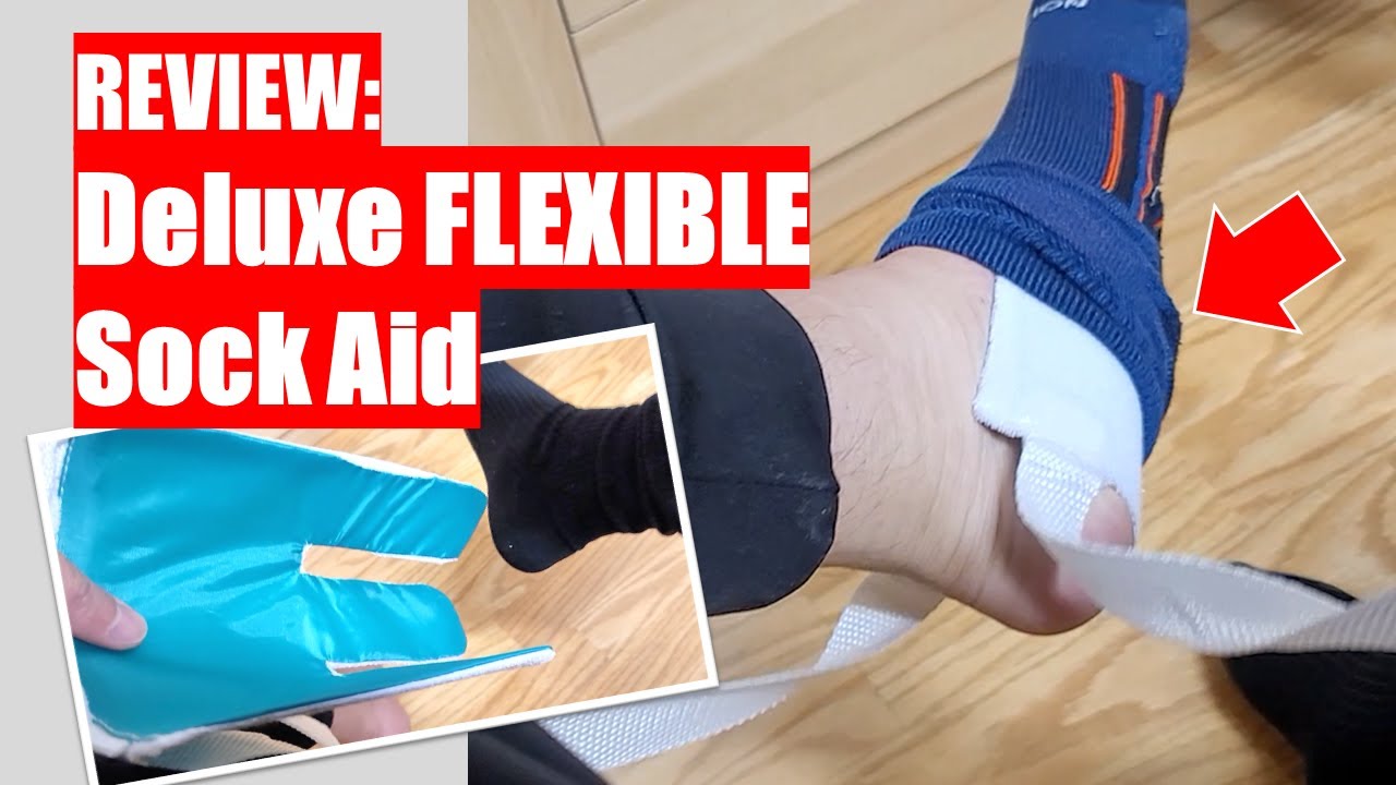 REVIEW: Deluxe FLEXIBLE SOCK AID - Easily put on socks. - YouTube