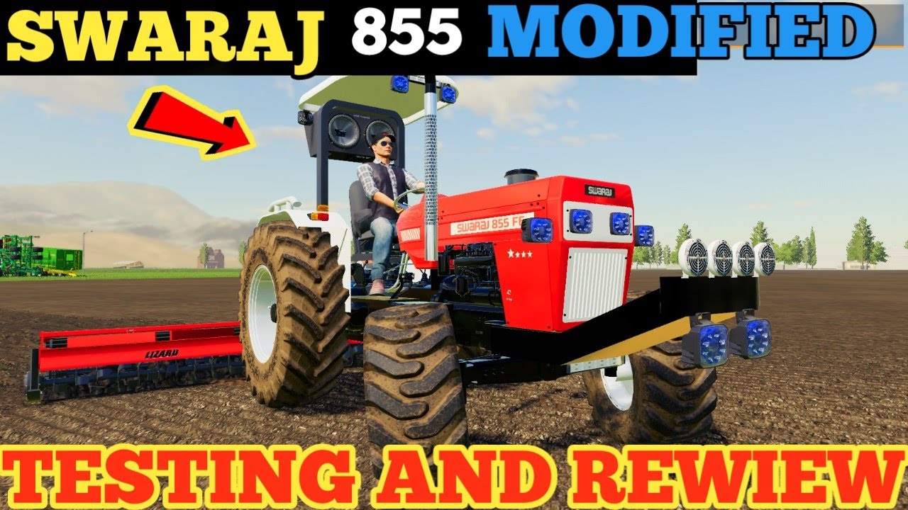 fs new model original swaraj 855 FE full modified tractor testing and ...