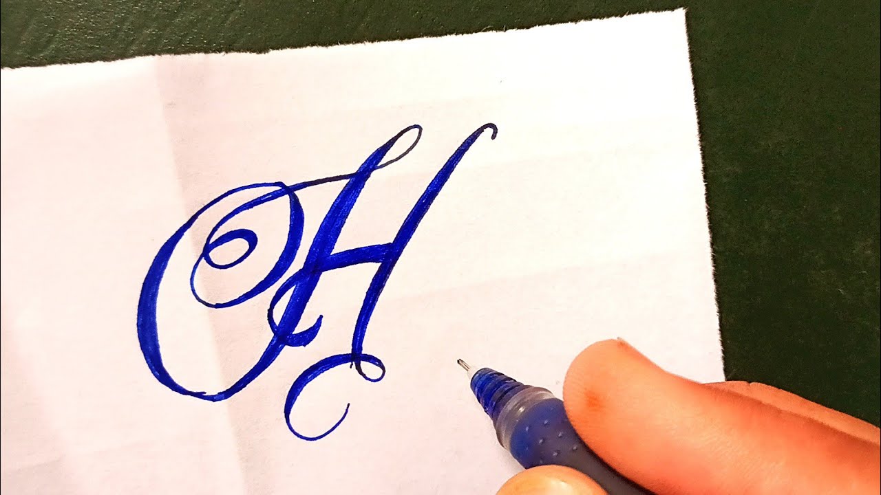 how to write H in chicano letters tattoos calligraphy art - YouTube