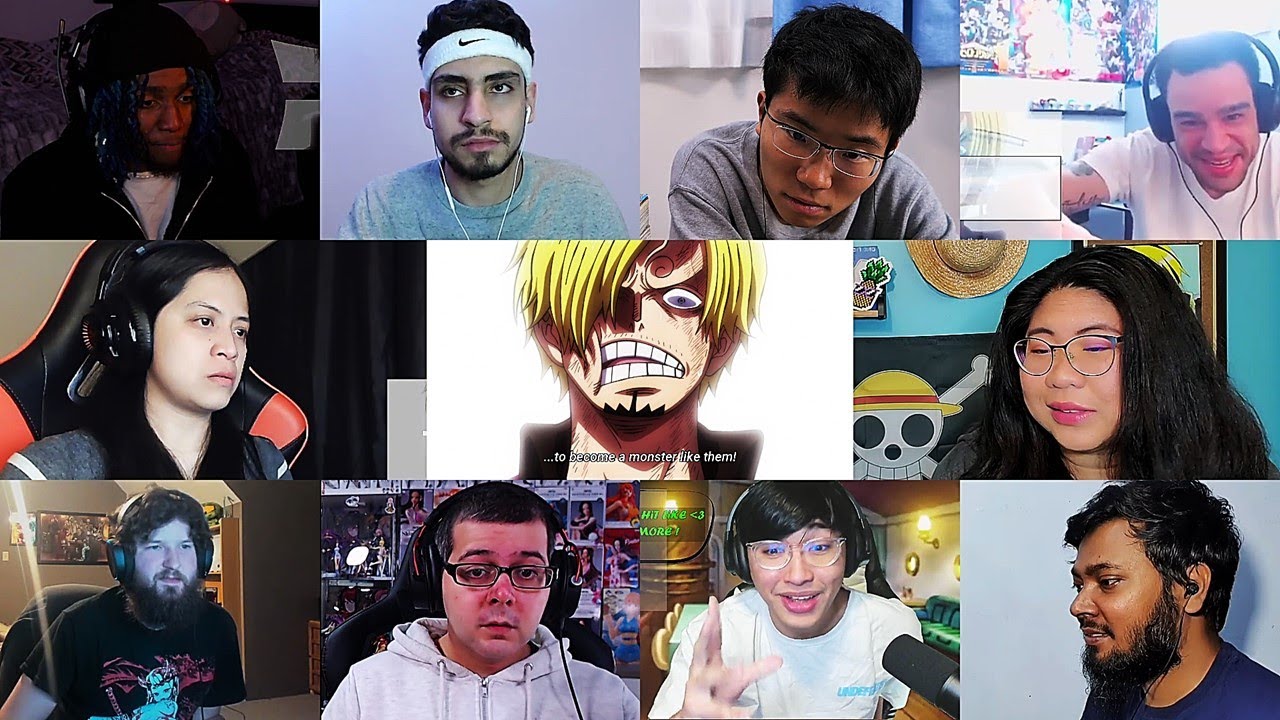 Sanji's mutation | One Piece episode 1053 reaction mashup. - YouTube