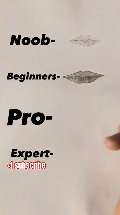 noob Vs beginner Vs pro Vs expert lips drawing challenge #drawing #draw #art #viral #shorts ...