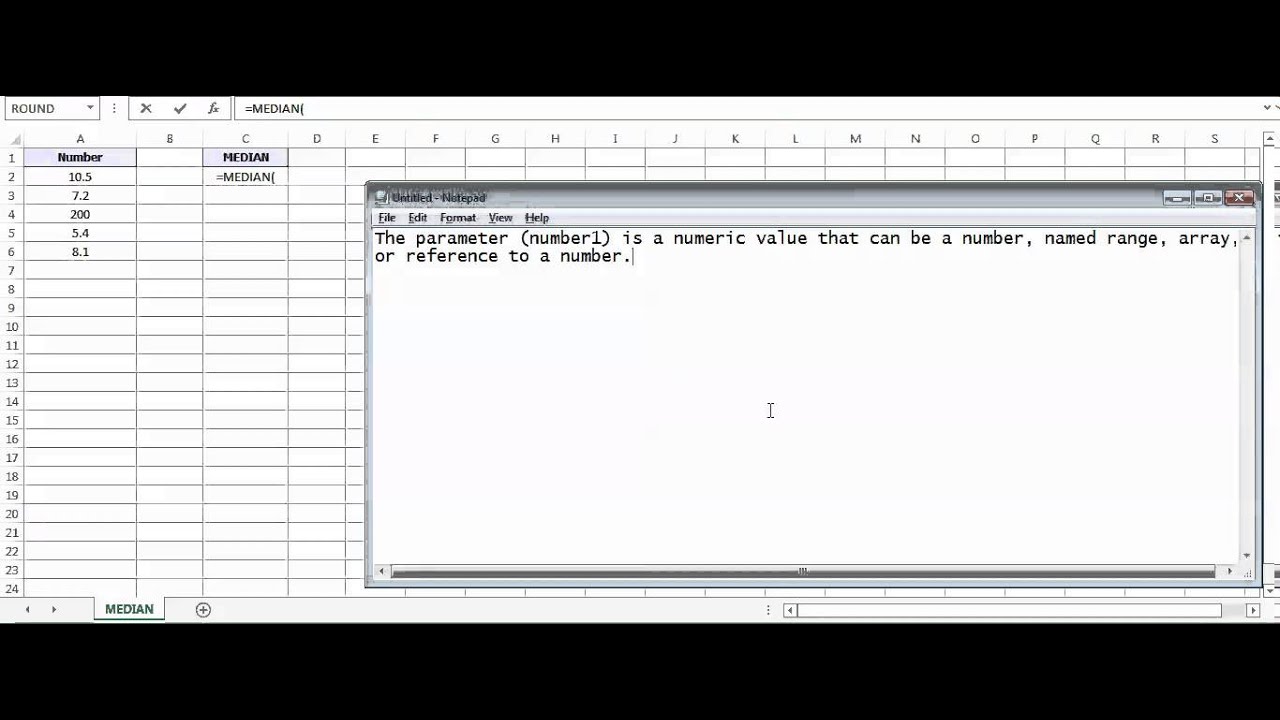 Excel MEDIAN Function How To Use MEDIAN Function YouTube excel-median-function-how-to-use-median-function-youtube