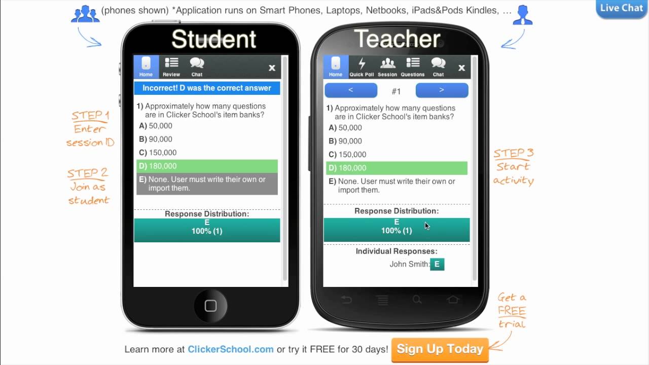 ClickerSchool Virtual Clicker Mobile App - YouTube