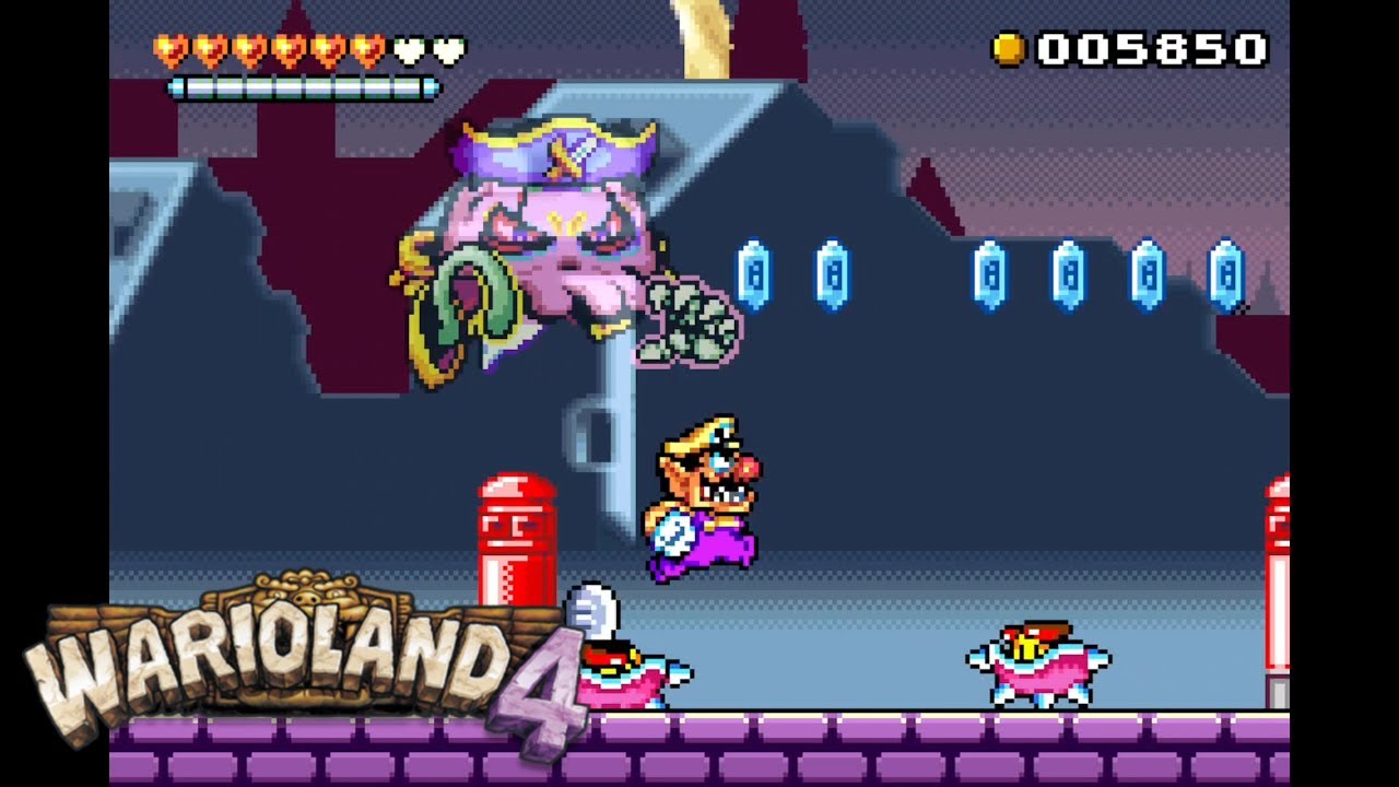 Wario Land 4 - Crescent Moon Village (Hard/Gold Crown) - YouTube