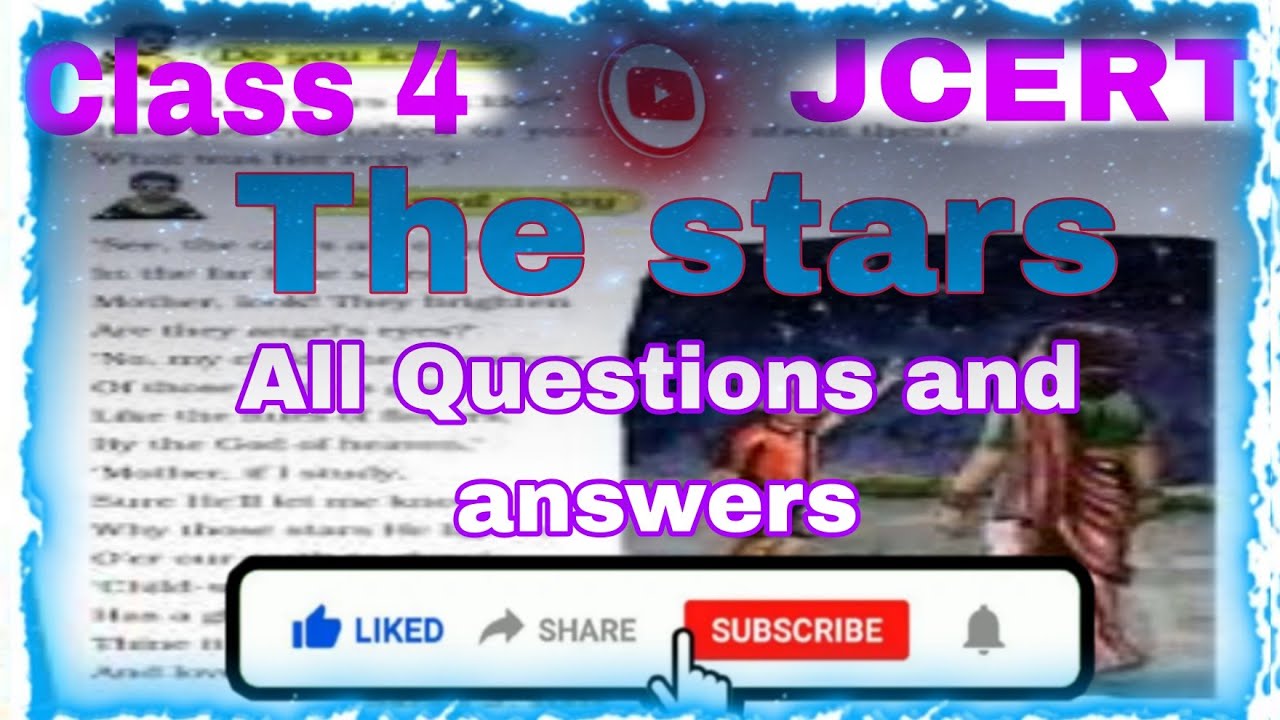 The stars, Class 4, JCERT, English, All Questions and Answers #jcert #class4 #questionanswer ...