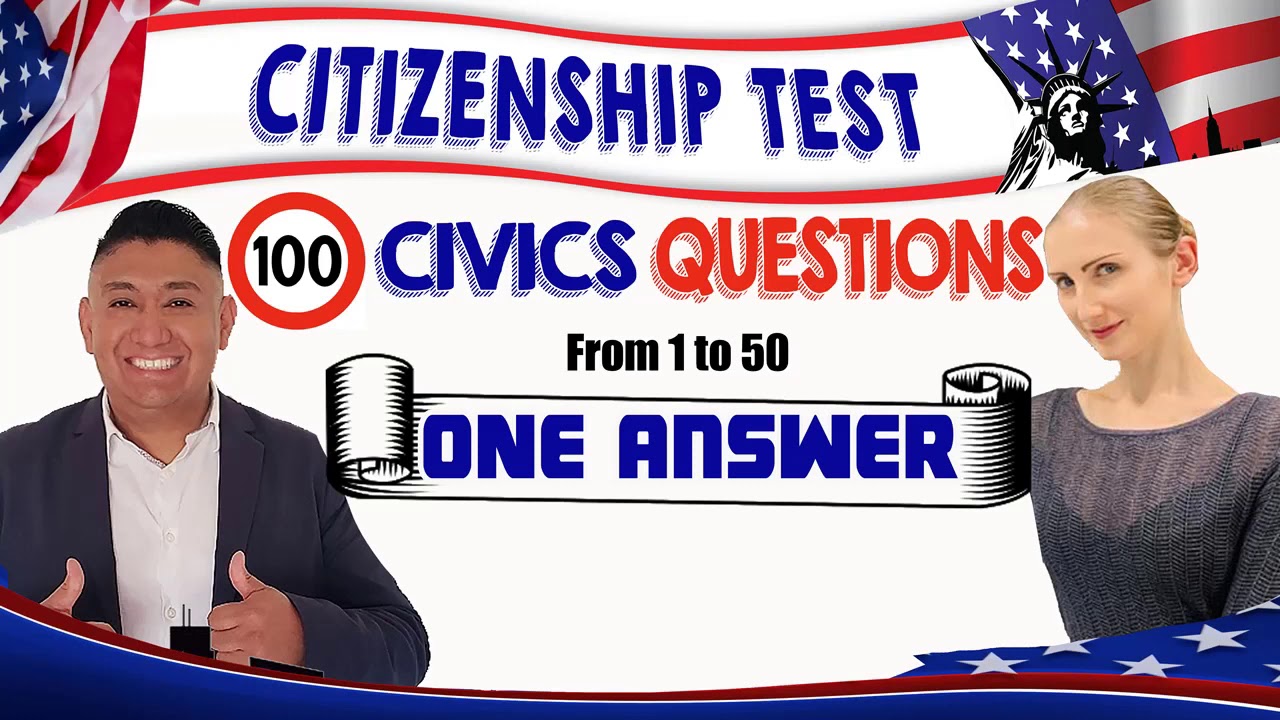 American Citizenship Interview 2020/ Civics Questions One Answer - YouTube