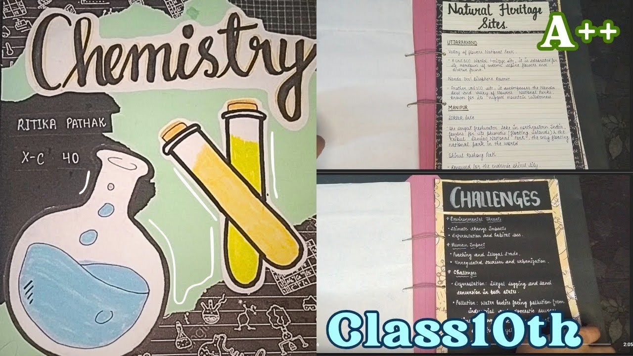 *CHEMISTRY* Project file for Class-10th CBSE 📚 ️ - YouTube