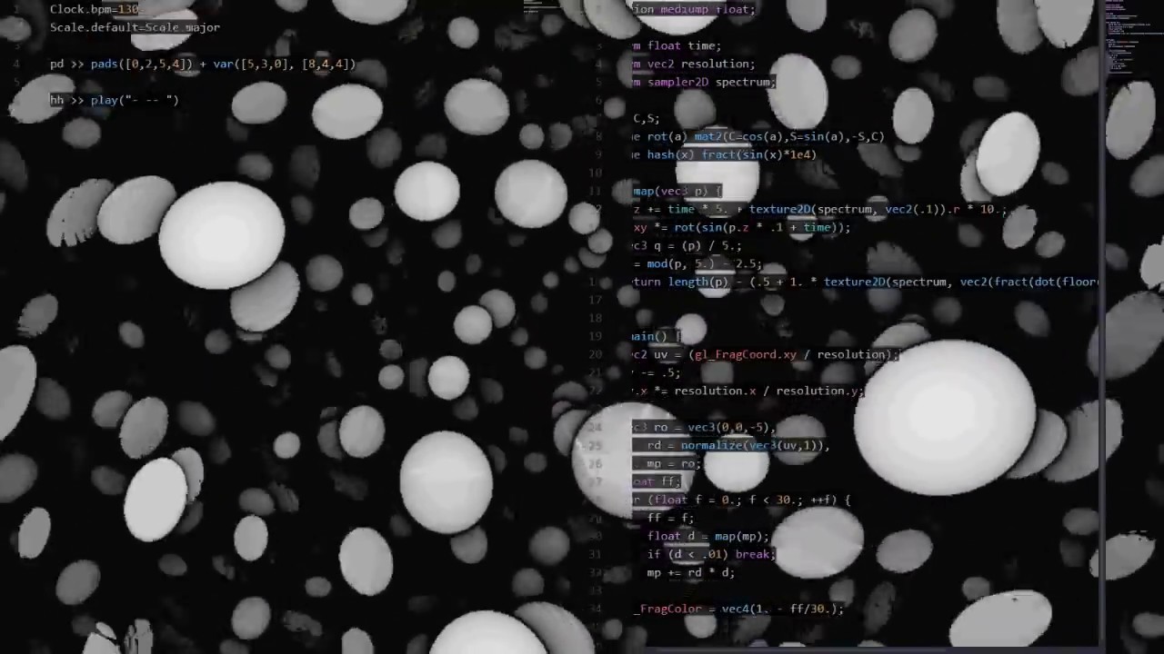 Audio & visuals livecoding in Atom - YouTube