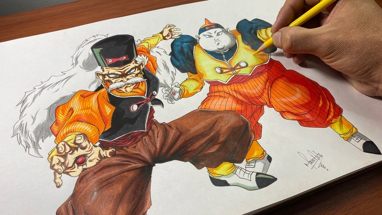 Como dibujar al Dr Maki Gero y al androide Nº 19 (PERSONAJES DRAGON ...