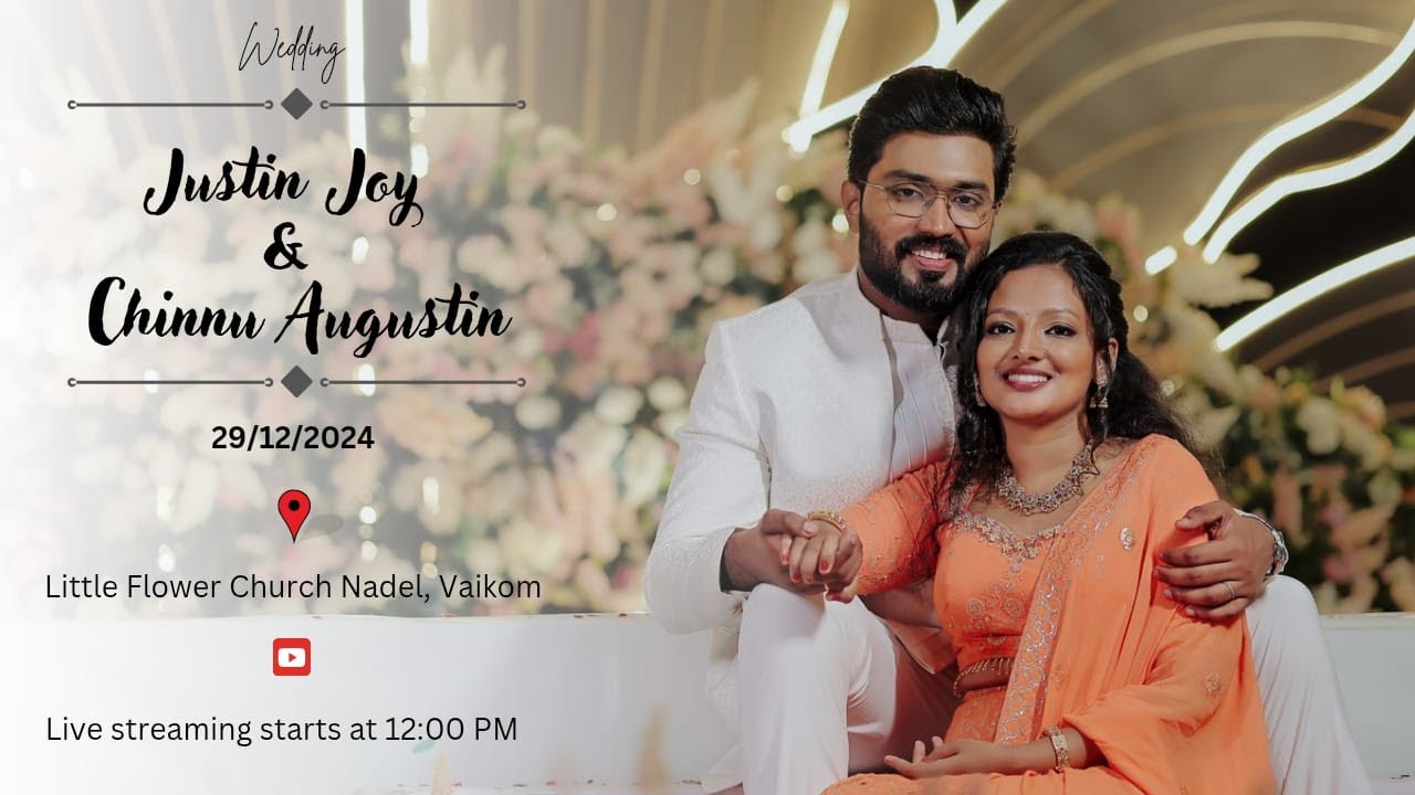 Justin Joy & Chinnu Augustin | 29.12.2024 | Live Streaming by Picsland ...