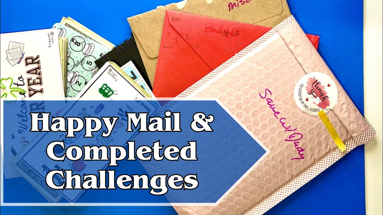 Happy Mail | Completed Savings Challenges - YouTube