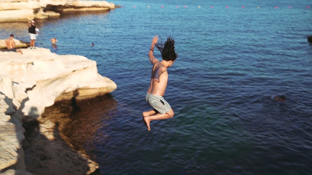 CLIFF JUMPING AT ST PETER'S POOL - YouTube