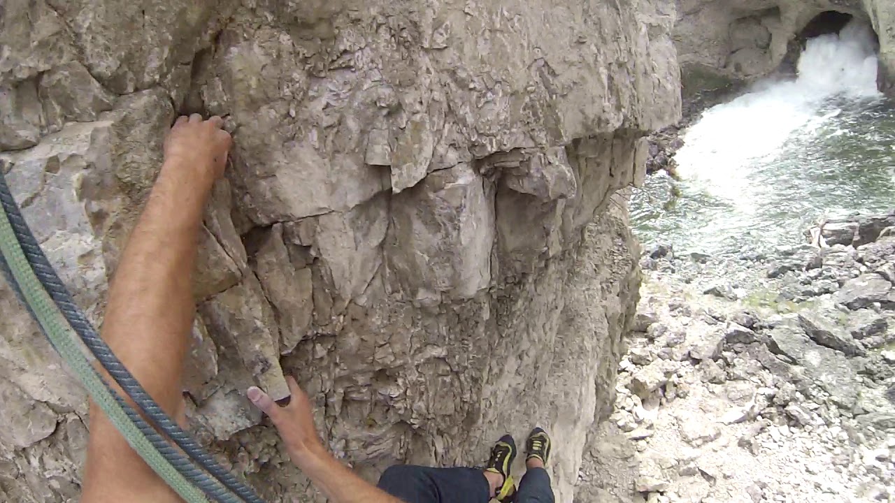 Rock Climbing on Adventure Time (5.11c) - Natural Bridge Montana - YouTube