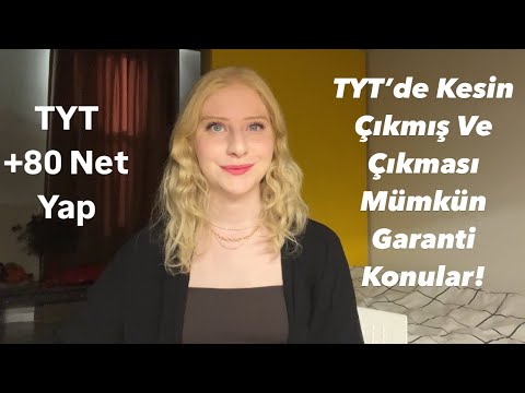 TYT’de Kesin Çıkmış Ve Çıkacak Konular Listesi ! Garanti Konulara Çalışarak Netlerini Arttır #yks