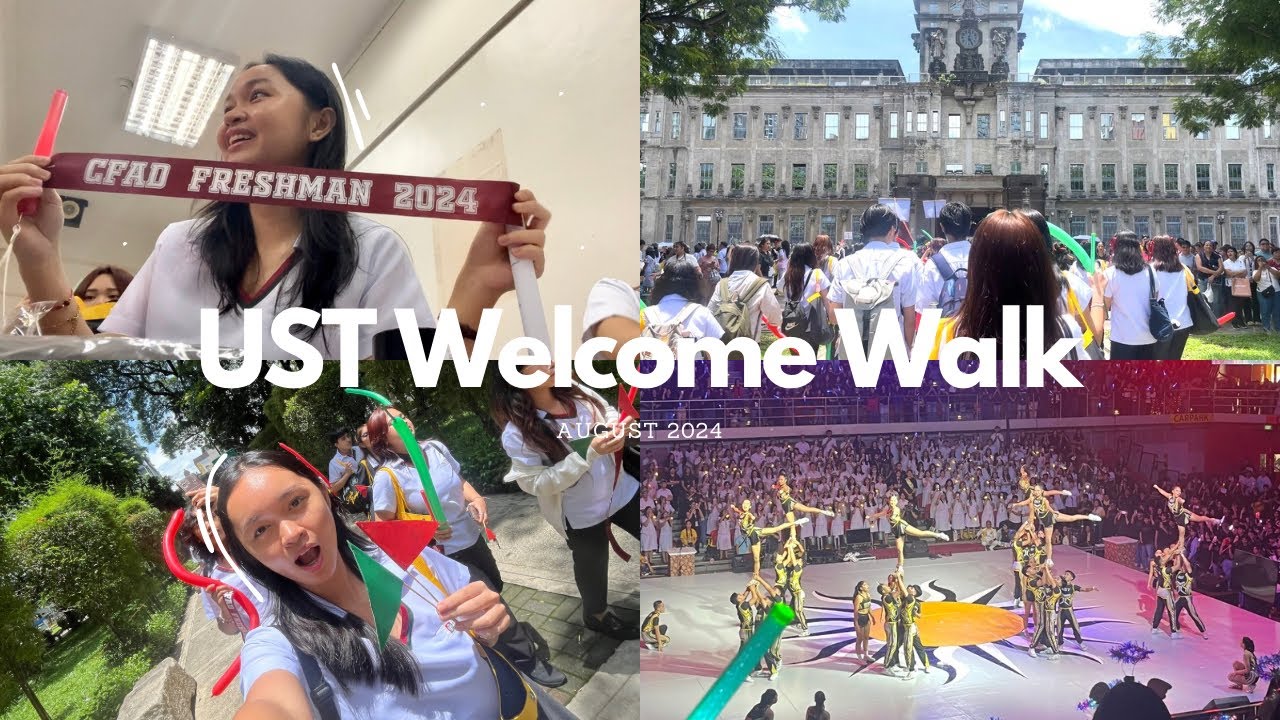college diaries ep.4 : UST Welcome Walk!!🐯💛 + GO USTE GO USTE🥁 - YouTube