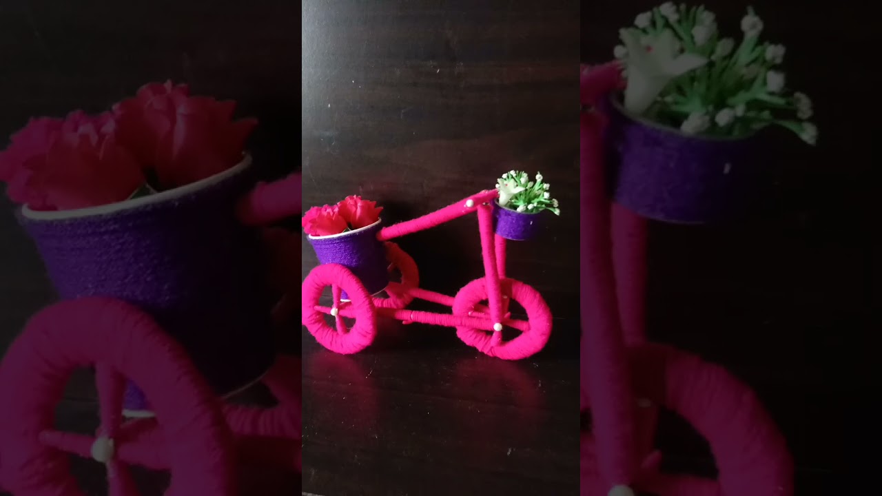 Diy beautiful home decoration cycle#shorts - YouTube