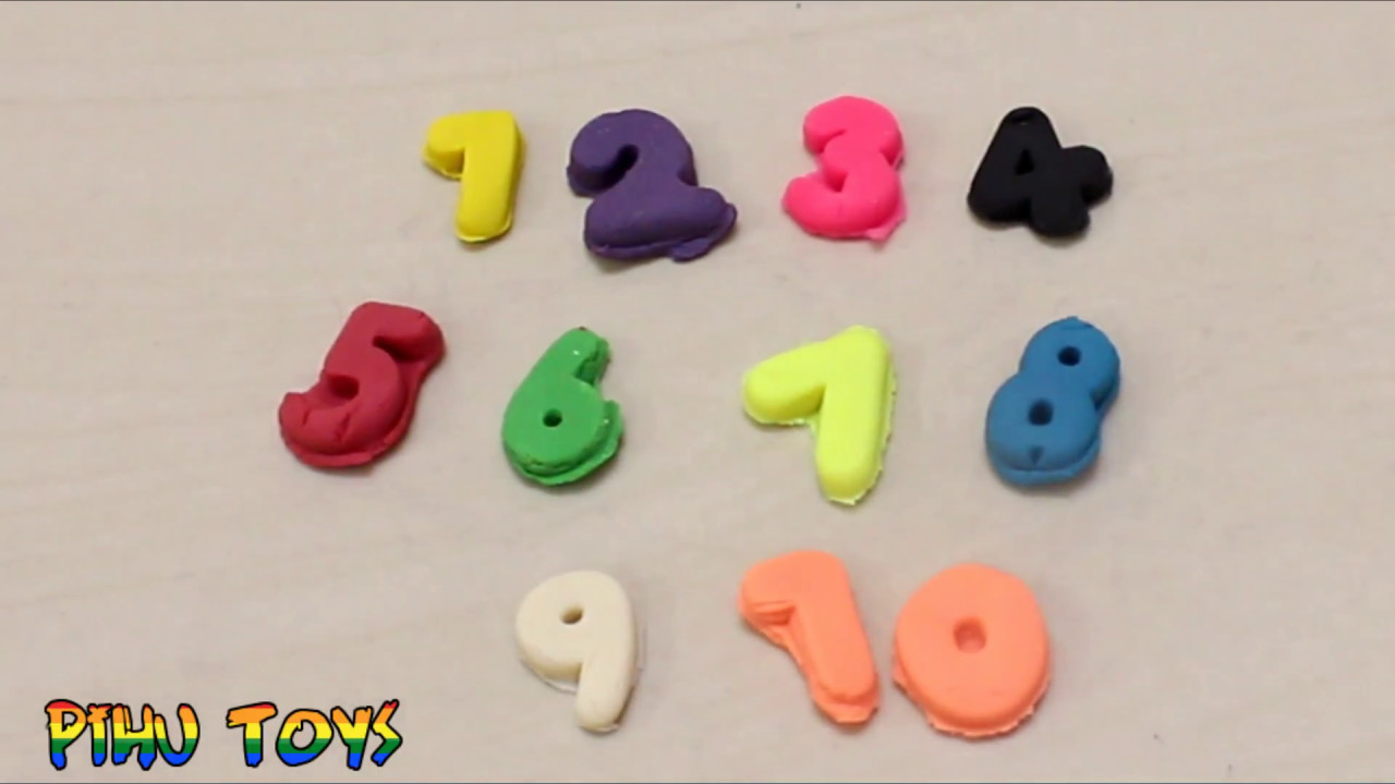 Learn Colors and Numbers 12345678910 with Play Doh Modelling Clay Fun ...