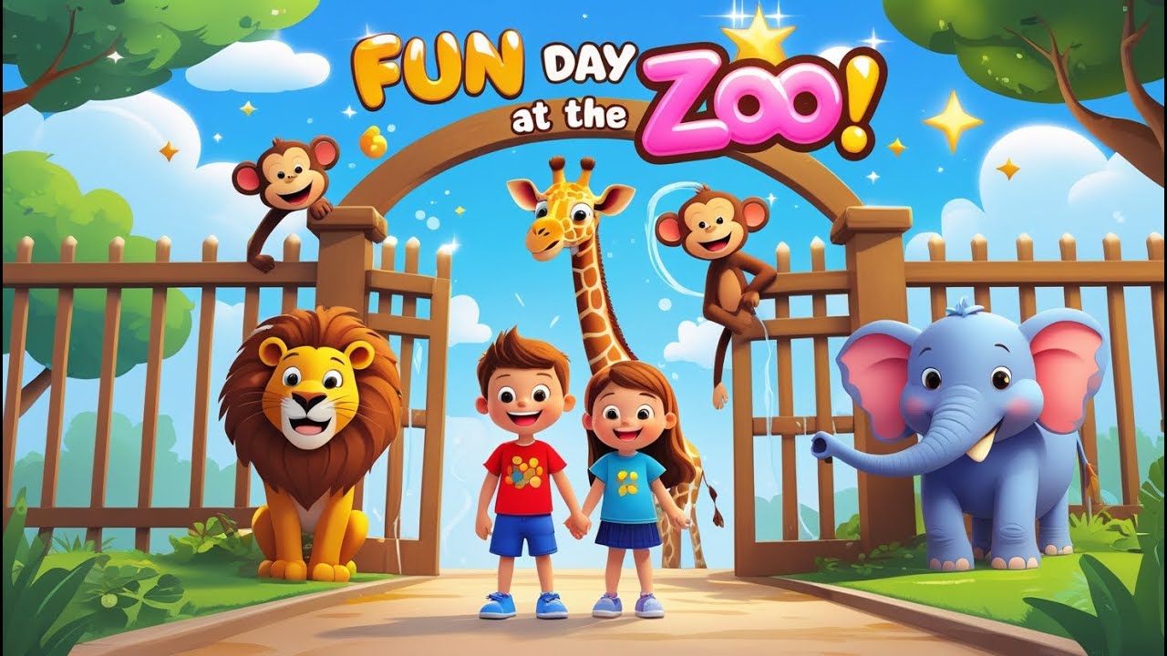 “🐘🦁 A Day at the Zoo! | Fun Animal Adventure for Kids 🐒🦓” - YouTube