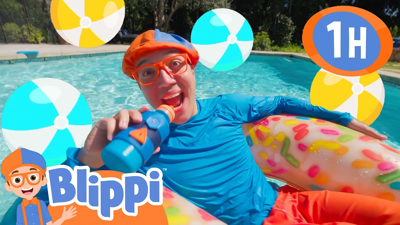 Blippi's Splashing Pool Day Fun! 🏊‍♂️💦| Blippi Learns Something ...