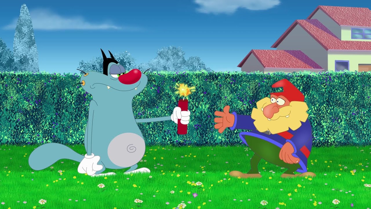 Oggy and the Cockroaches - Oggy and the Garden Gnome (SEASON 7) CARTOON ...