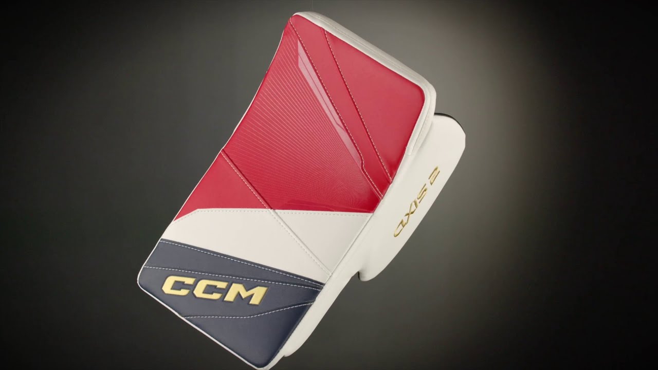 CCM Axis 2 Goalie Blocker - YouTube
