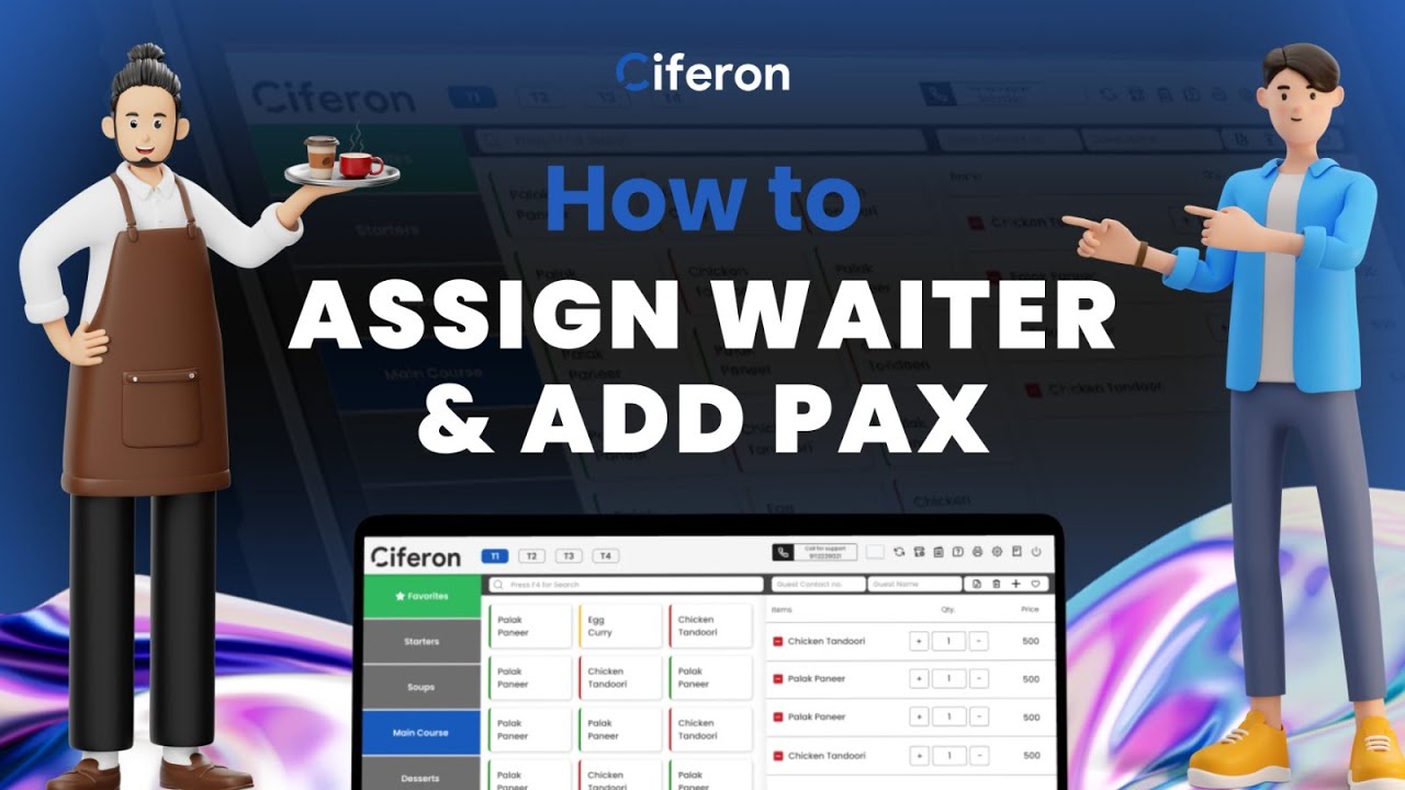 How to Manage Waiters & Pax with Ciferon Software | Restaurant ...