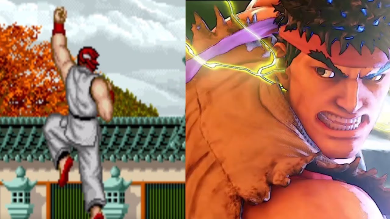 Ryu Through the Years - Street Fighter Combo Evolution - YouTube