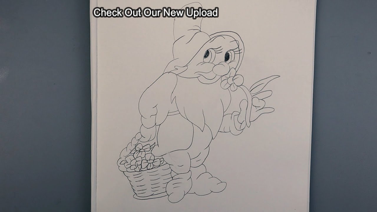 How to Draw Bashful 7 Dwarfs | Snow White Cartoon Character | Disney ...