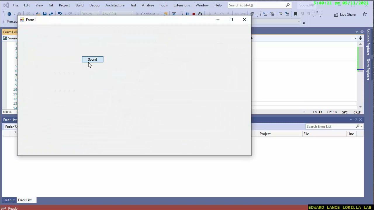 【VISUAL VB NET】Sound - YouTube