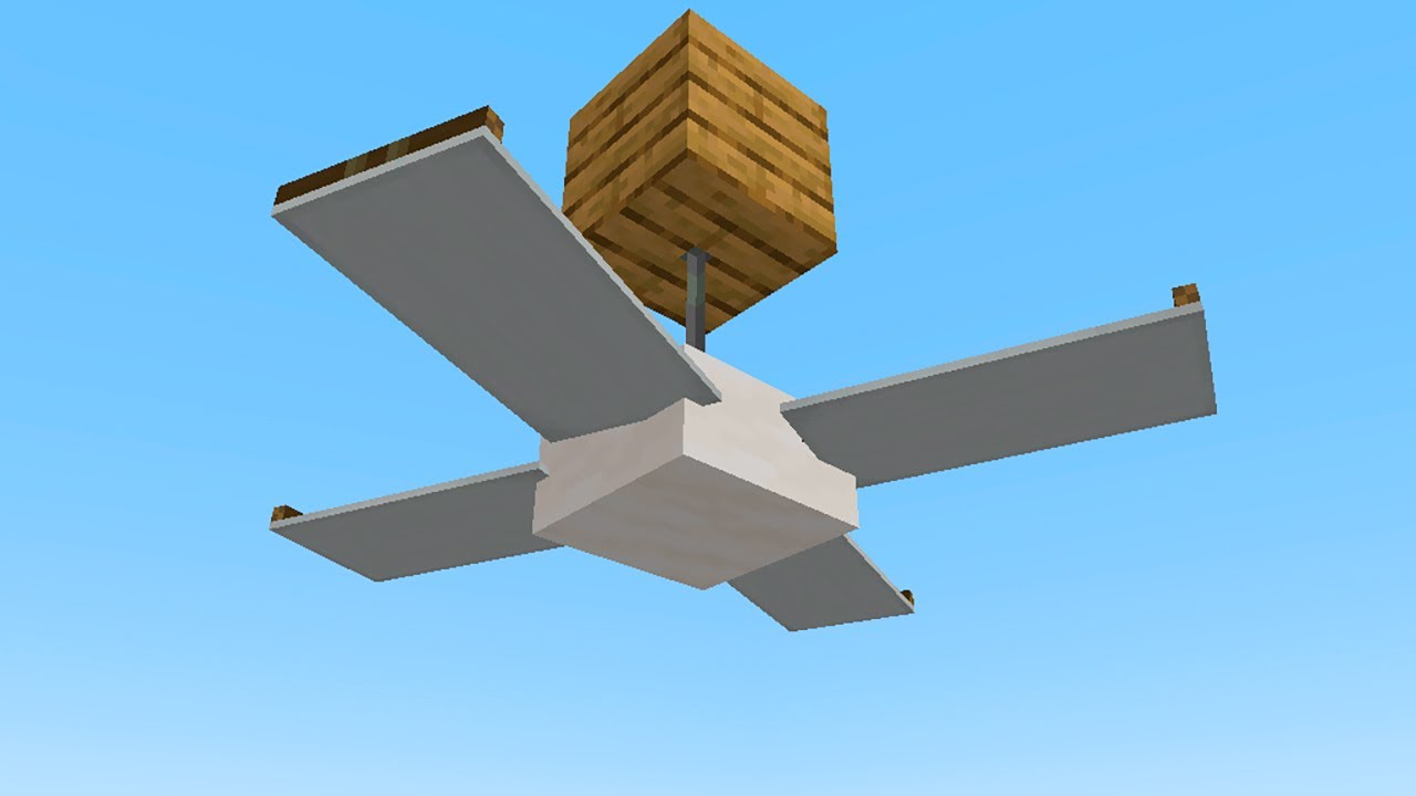 how to make a ceiling fan in minecraft - YouTube