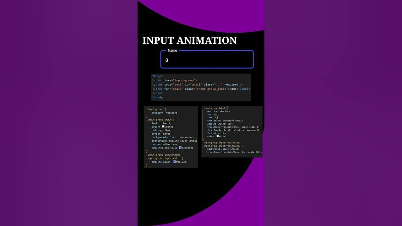 Input Animation Using Htmlcss And Js 🔥👨‍💻😎🤏🏻 Coding Javascript Youtube