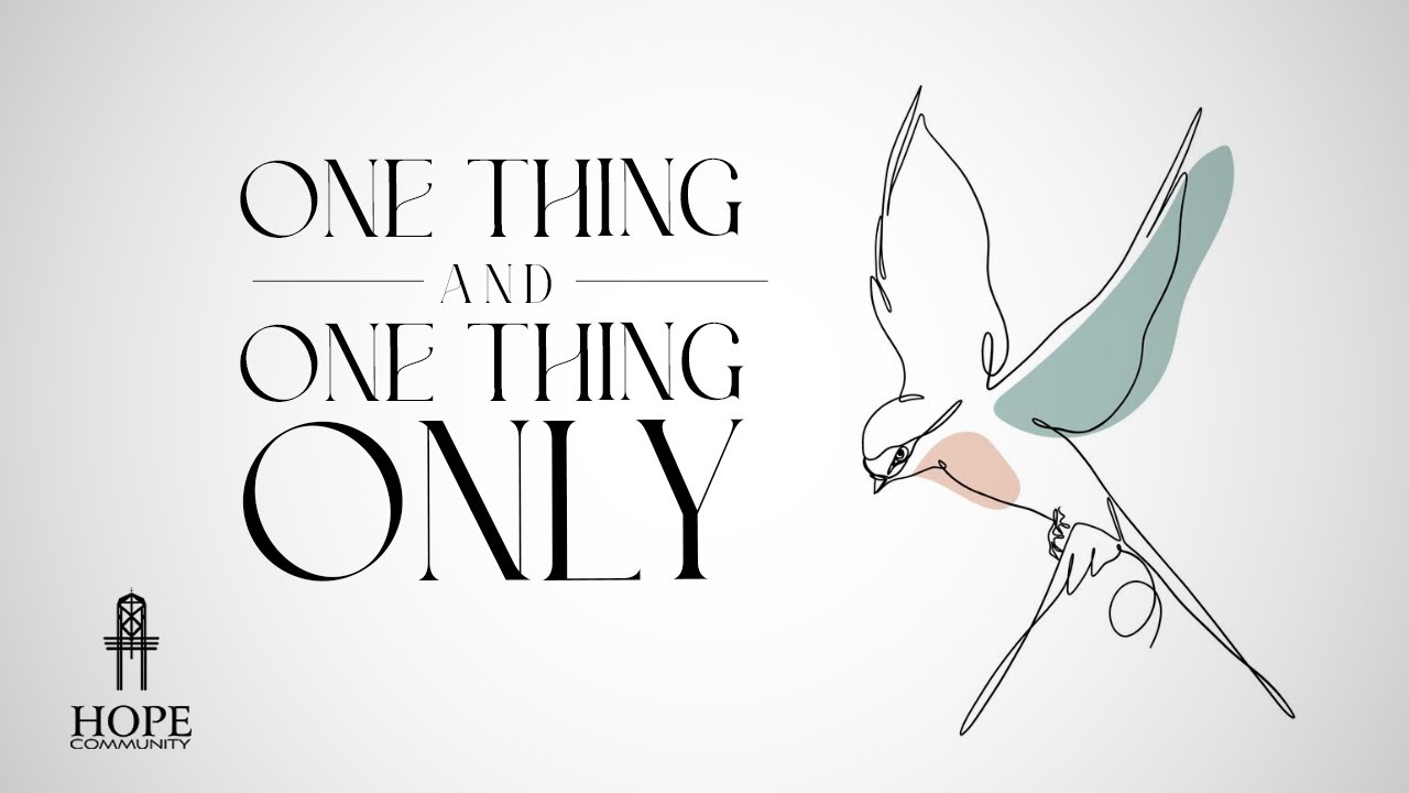 One Thing and One Thing Only | Moment of Hope | Pastor Brian Lother ...