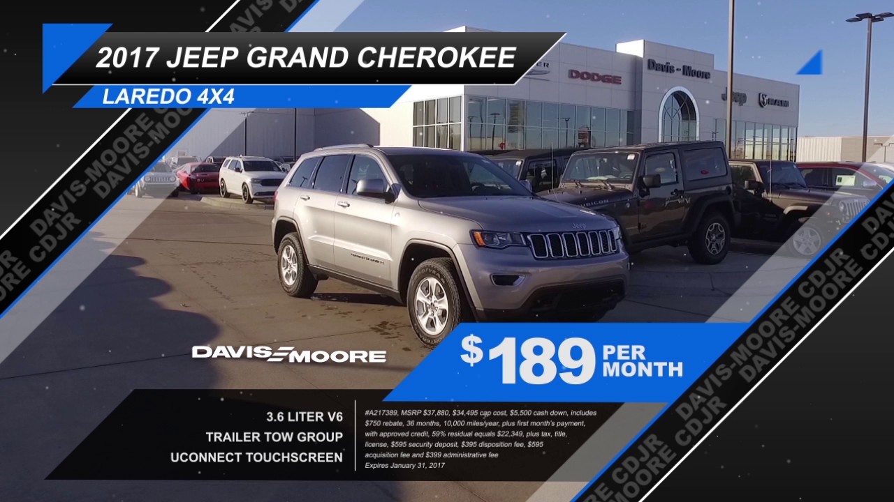 Davis-Moore CDJR Lease a Jeep Cherokee Latitude/only $159 a month ...