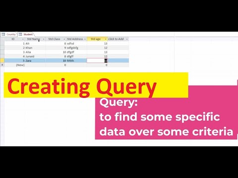 How to create Query in MS Access - YouTube