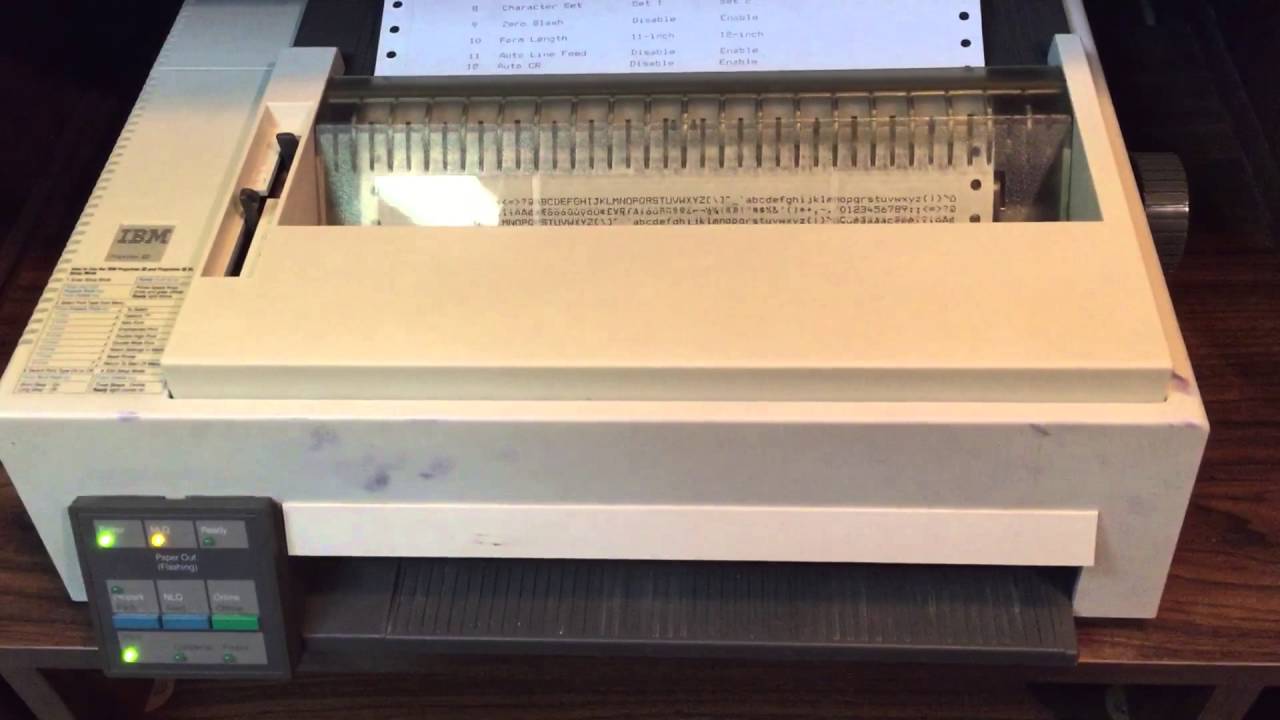 Two lovely minutes of the dot matrix - YouTube