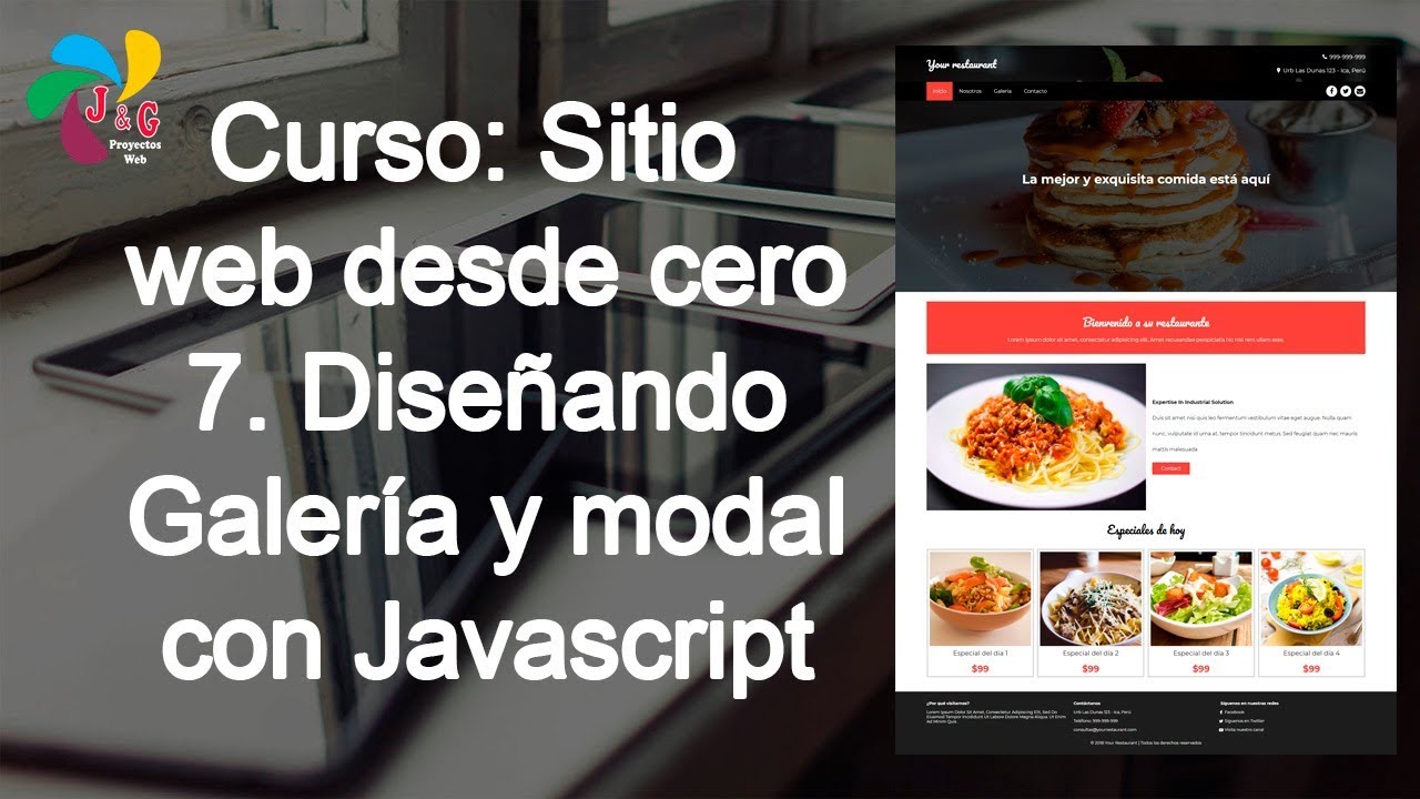 7. Curso: Sitio web desde cero - Diseñando Galeria y modal con ...